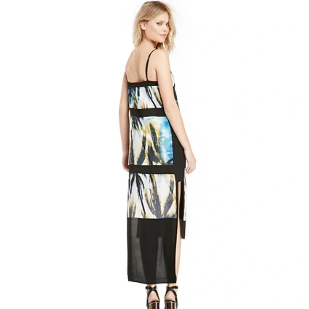 SUBOO | Dresses | Suboo Panelled Maxi Dress Palm Print | Poshmark